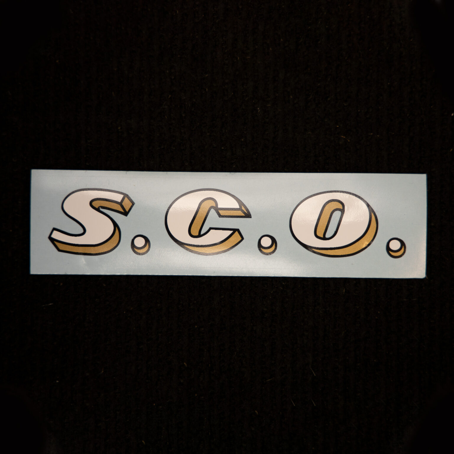 SCO mærke - stor tekst - Stickers Viborg