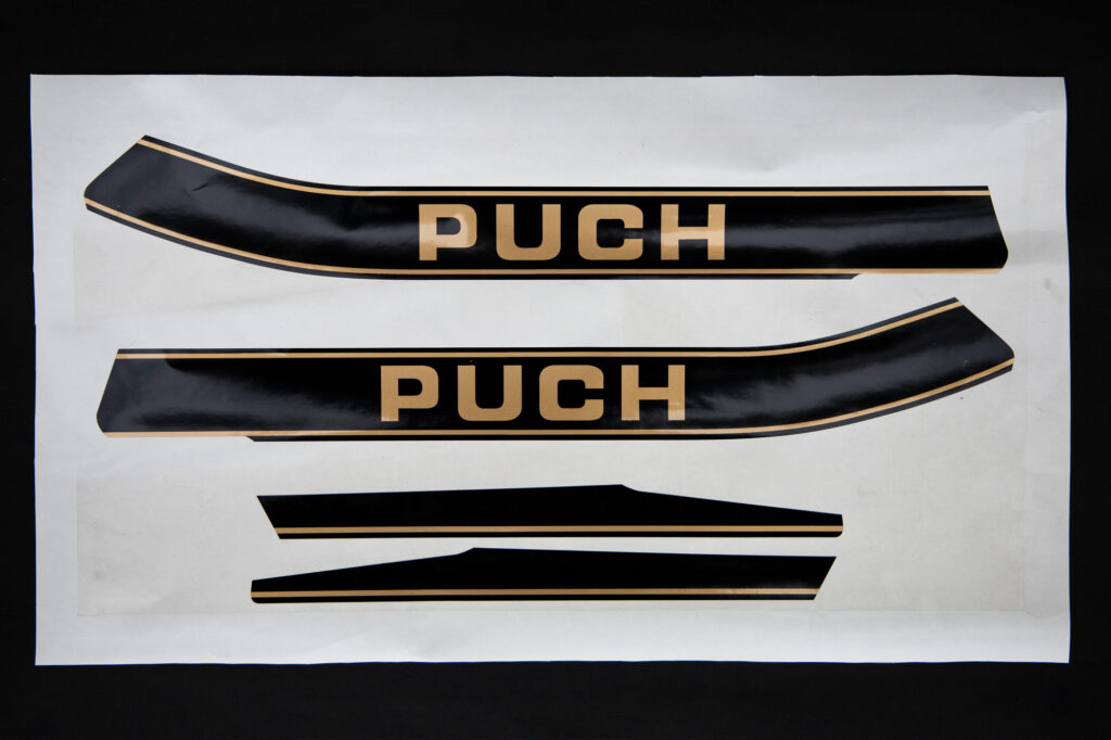 Puch Grandprix flagskib sæt -Guld - Stickers Viborg